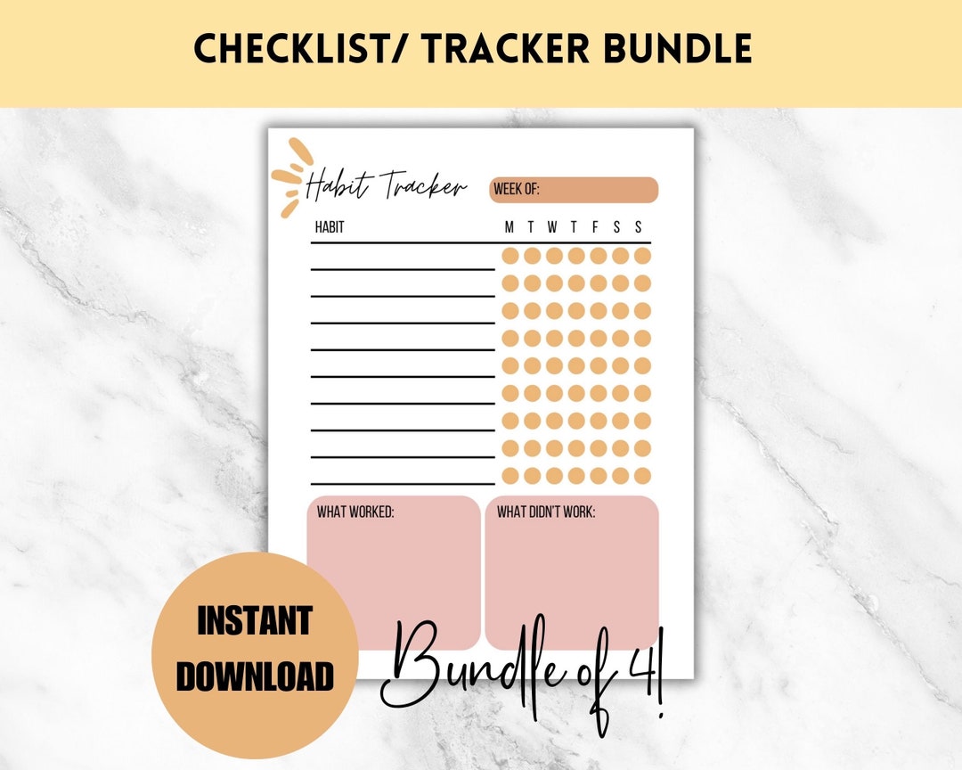 Self Care Weekly Habit Tracker for Self Love Download for Daily to Do ...