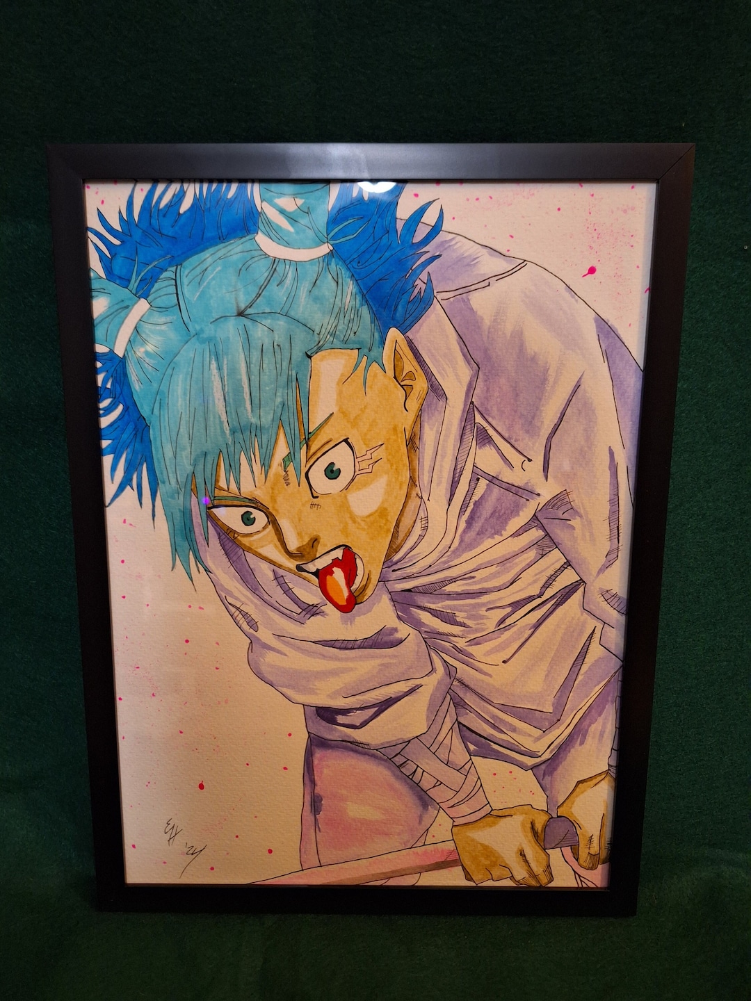 Jujutsu Kaisin hajime Kashimo 11x15 Hand Drawn and Colored. not A Print ...