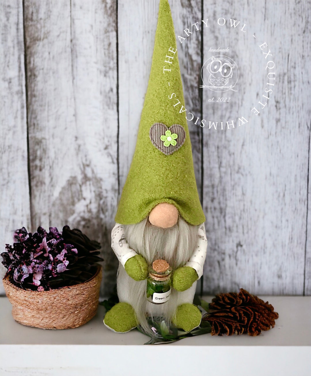 The Heart Chakra Gnome, With FREE Chakra Necklace. Hand-made Gnome ...