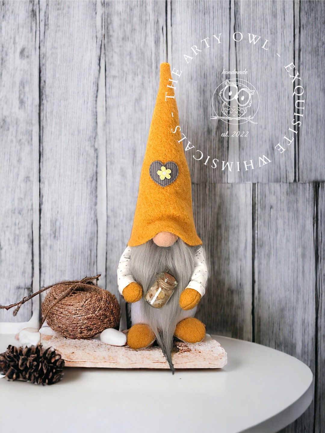 The Sacral Chakra Gnome, With FREE Chakra Necklace. Hand-made Gnome ...
