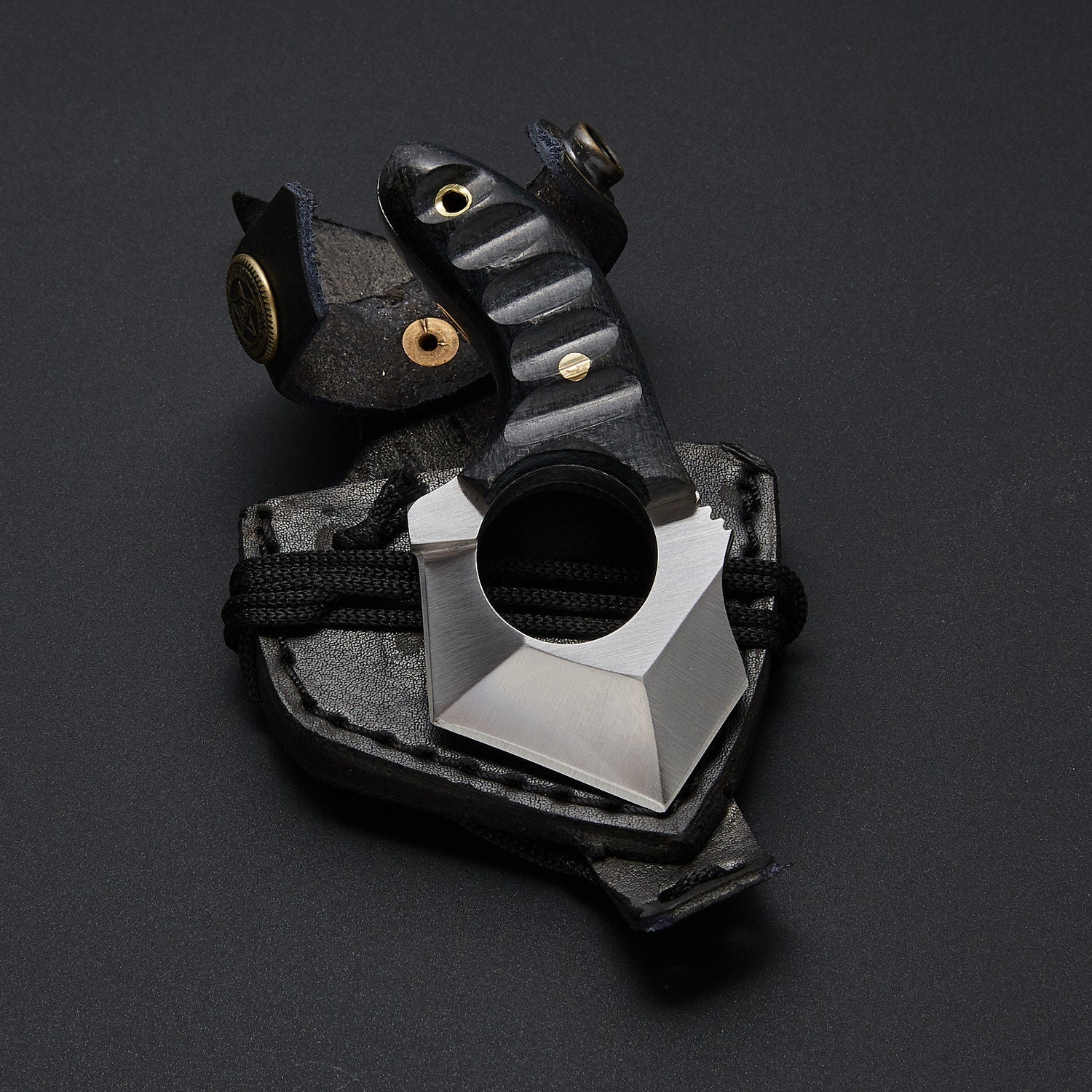 THE BLACK DRACO - Custom Hand Forged - Everyday Carry - Non Slip Sculptured Handle - Best Grip ...