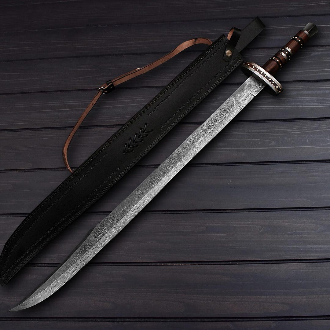 THE HIGHLANDER | Damascus Steel - Handmade - Claymore Sword - Viking ...