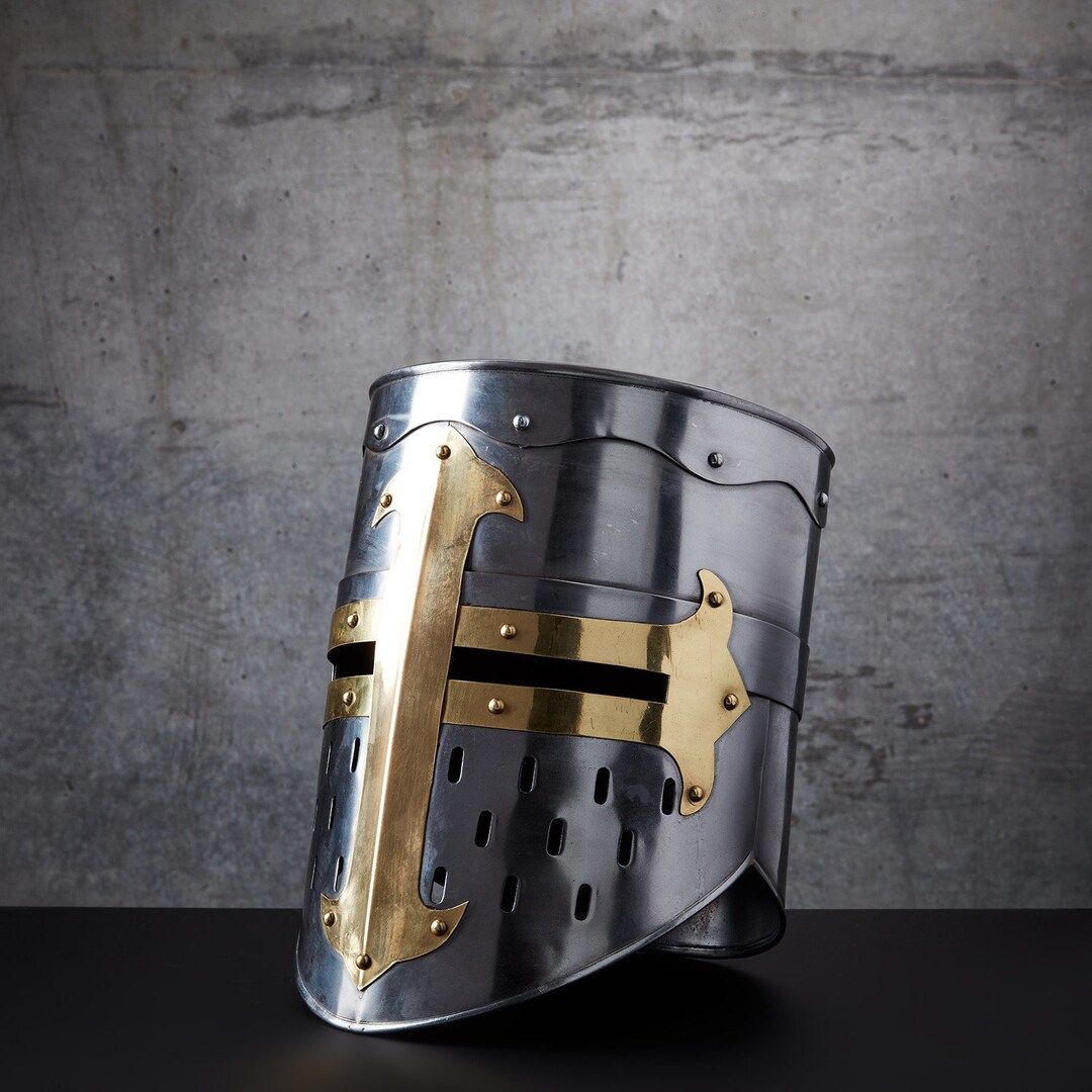 THE CRUSADER - Medieval Crusader Helmet - Templar Knight - High Quality ...