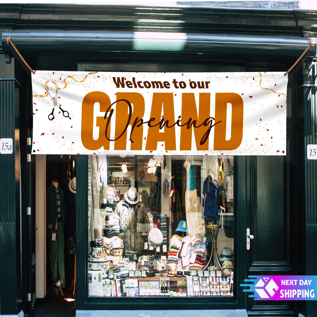 Welcome to Our Grand Opening Banner, Opening Banner, Opening Party ...