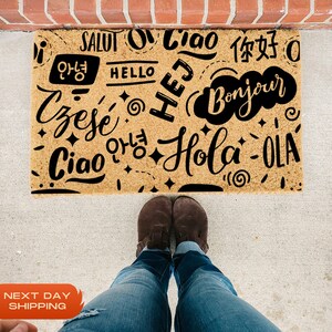 Hello Different Languages Doormat, Housewarming Gift, Cool Gifts ...