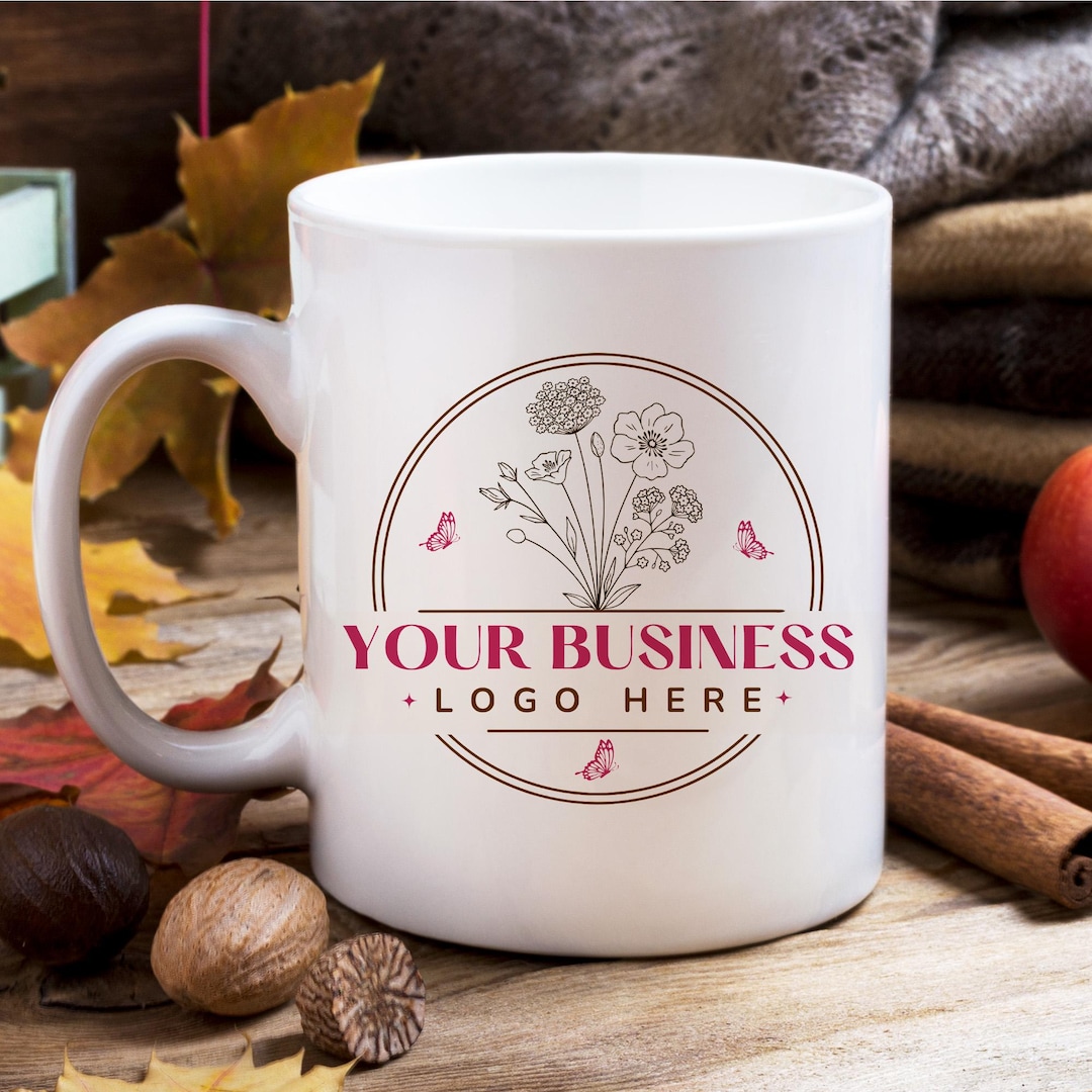 Personalized Logo Mug, Company Mug, Coffee Mug, Tea Mug, Business Logo ...