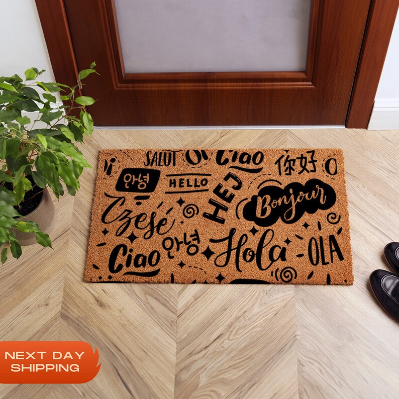 Hello Different Languages Doormat, Housewarming Gift, Cool Gifts ...