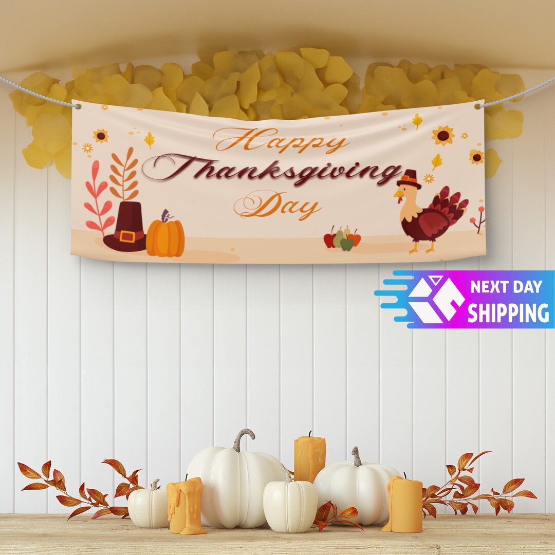 Thanksgiving Banner, Happy Thanksgiving, Happy Thanksgiving Banner ...