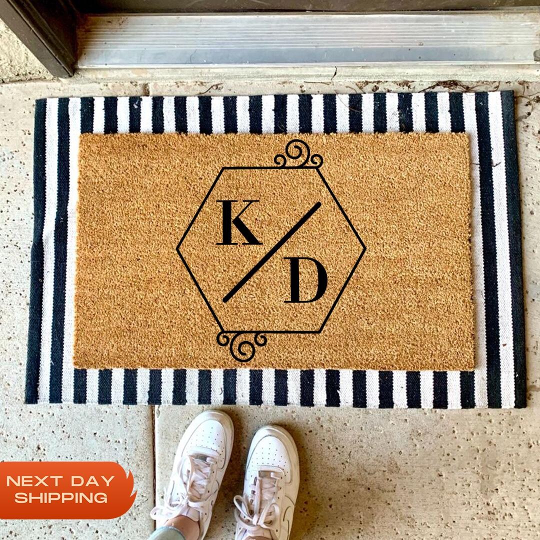 Custom Letter Doormat, Monogrammed Doormat, Personalized Gift, Front ...