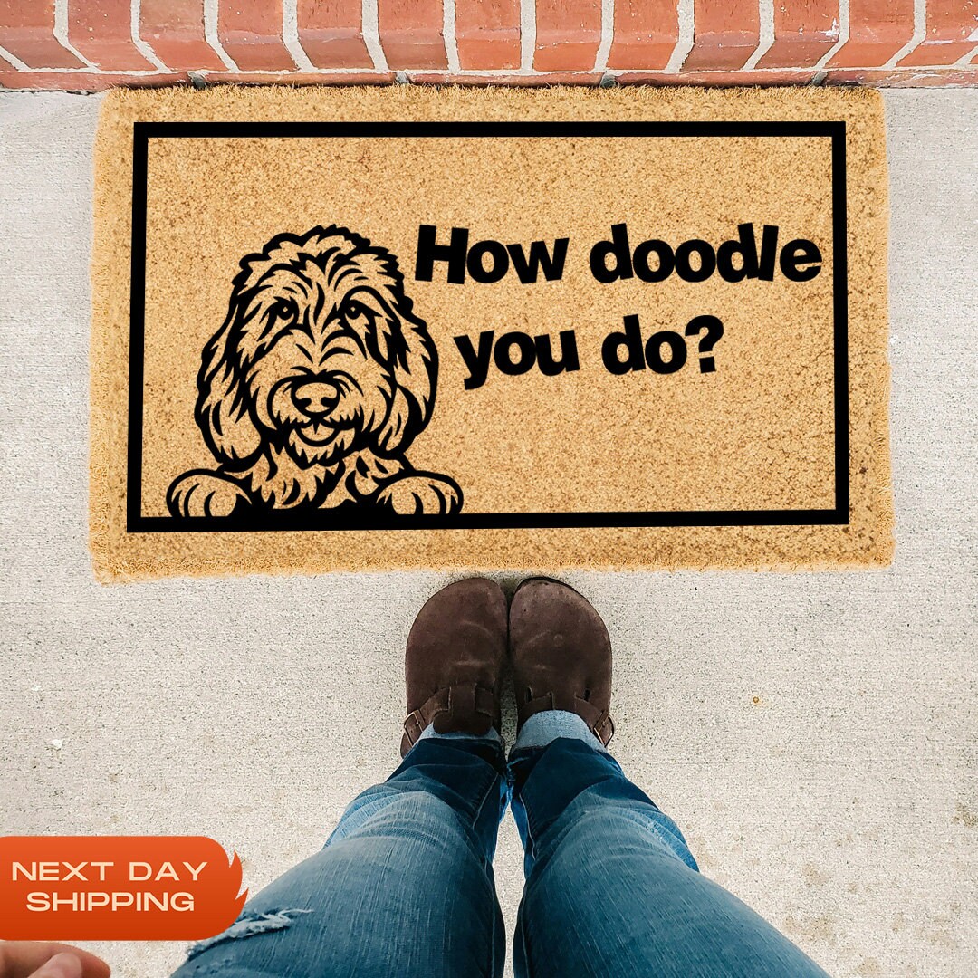 How Doodle You Do Welcome Mat, Labradoodle, Pet Gift, Dog Decor, Dog ...