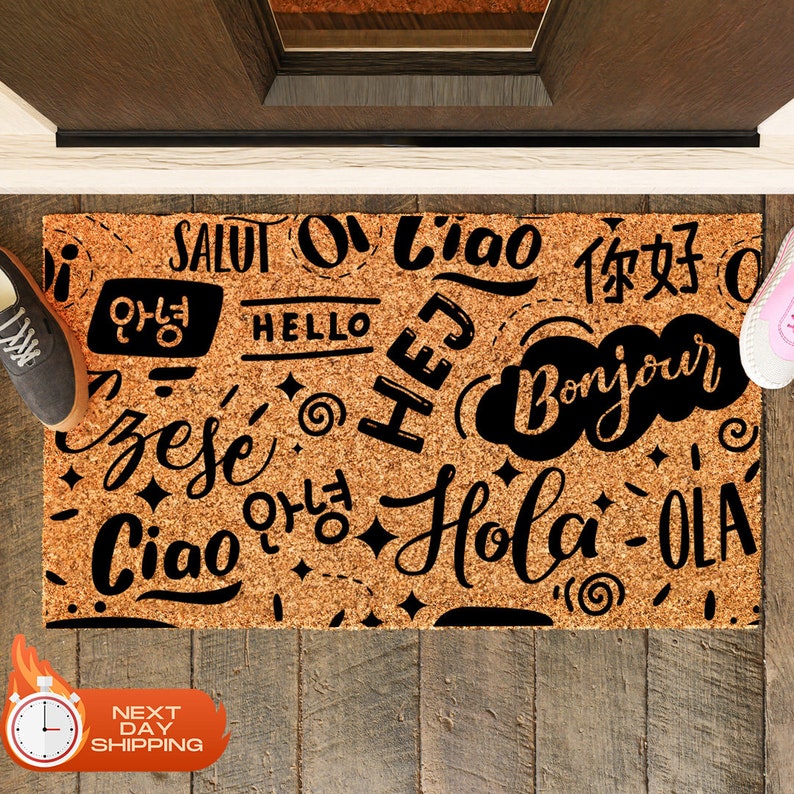 Hello Different Languages Doormat, Housewarming Gift, Cool Gifts ...