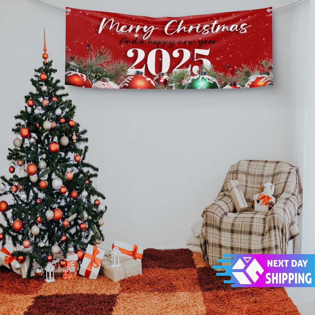 Christmas Banner, Christmas Decor, Xmas Banner, Xmas Decor, Holiday ...