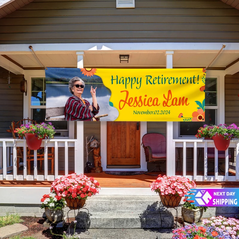 Retirement Banner - Etsy