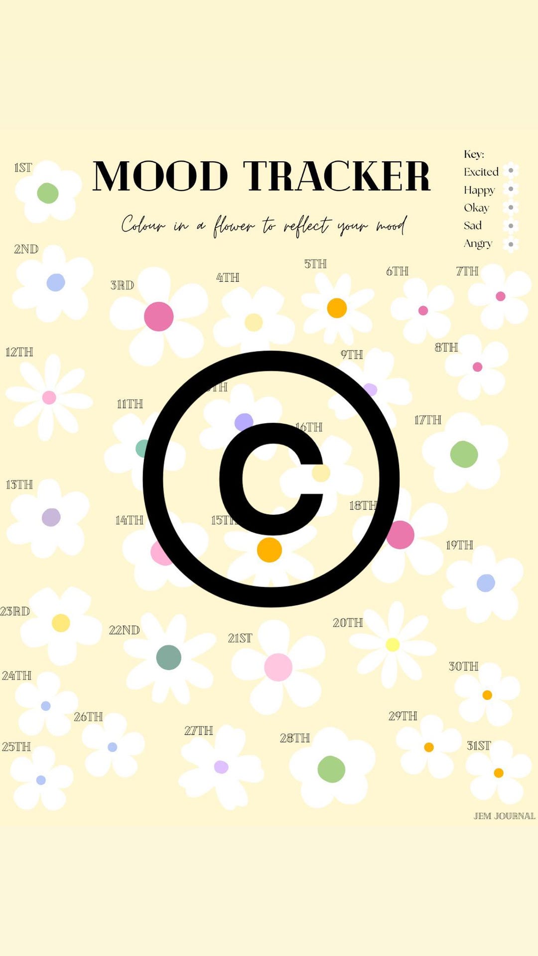 Flower Mood Tracker - Journal Planner Template - Etsy