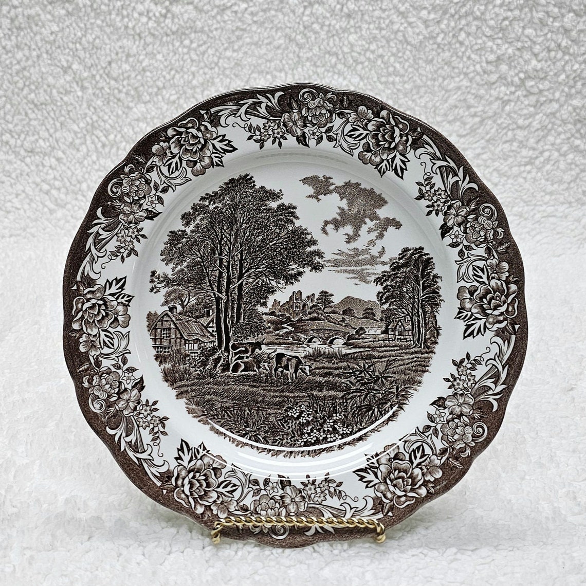 Romantic England Royal Staffordshire Ironstone Dinner Plates J & G ...