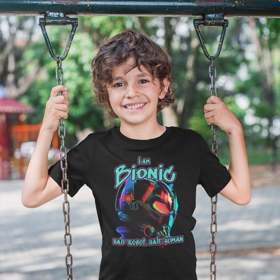 I AM BIONIC | Half Robot Half Human | Cochlear Implant | Deaf Tshirt - Etsy