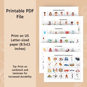AAC Communication Board for Non Verbal Autism, Communication Book or ...