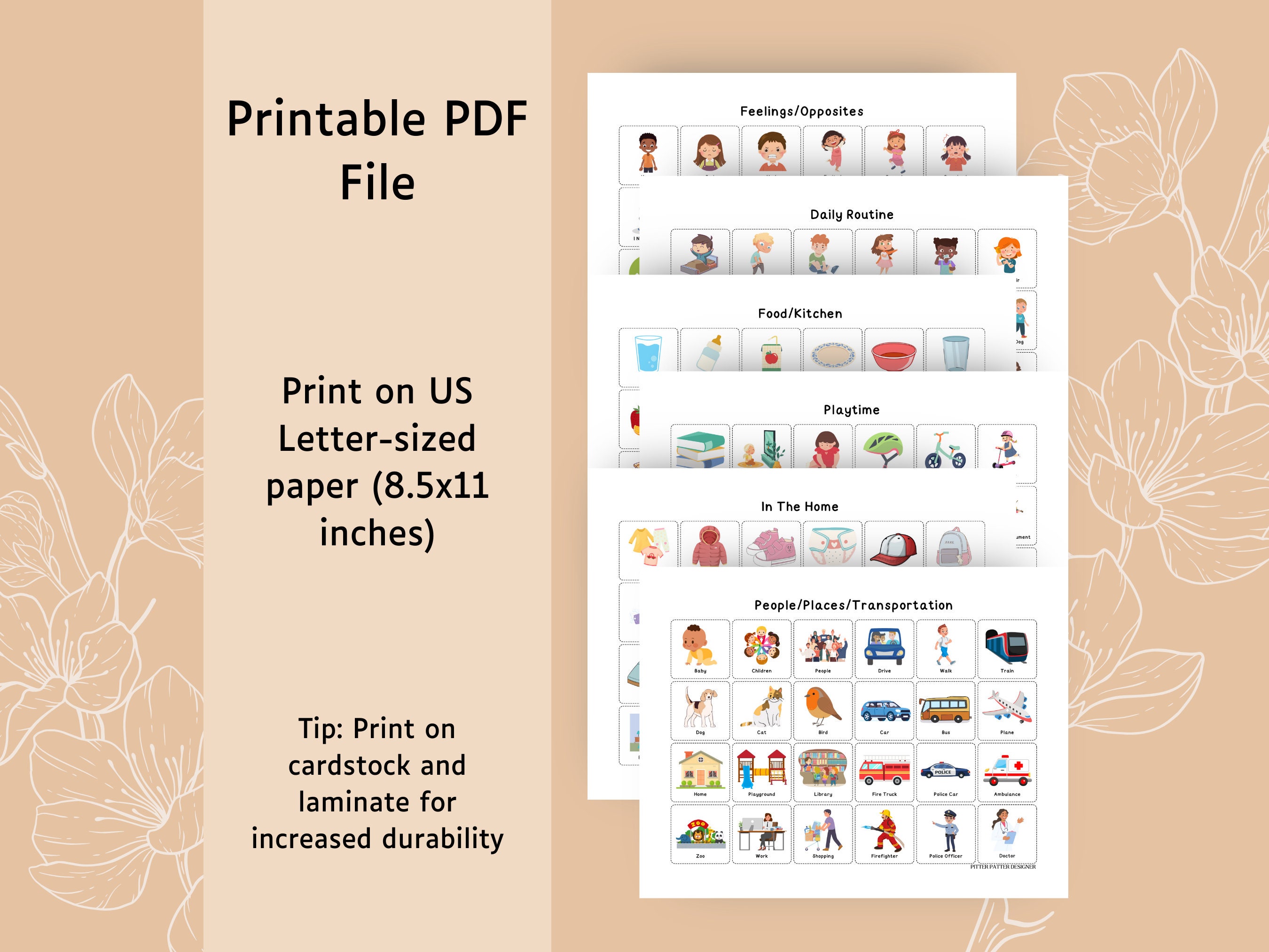 AAC Communication Board for Non Verbal Autism, Communication Book or ...