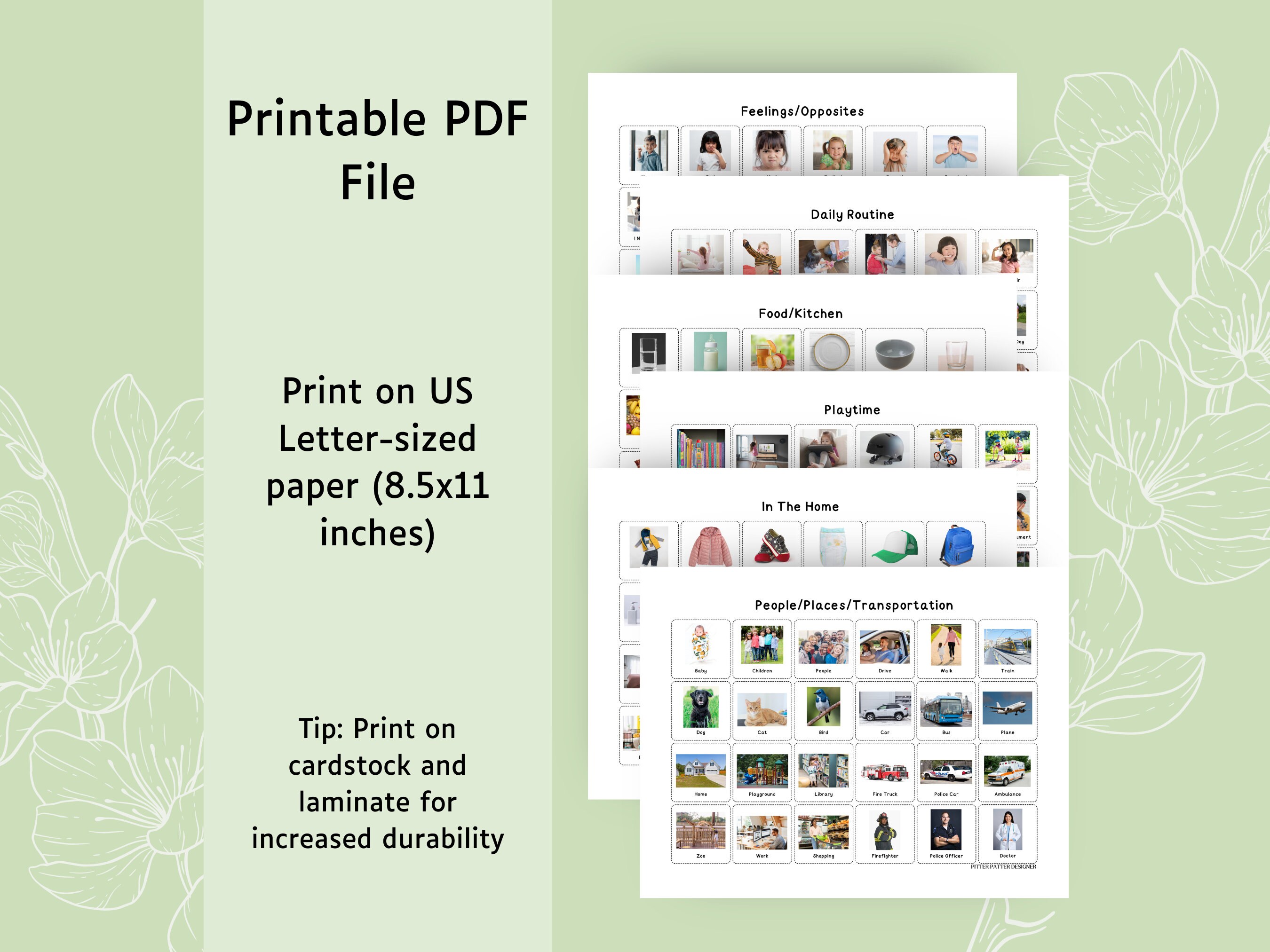 Non Verbal Autism Communication Board for Toddler Visual AAC Board ...