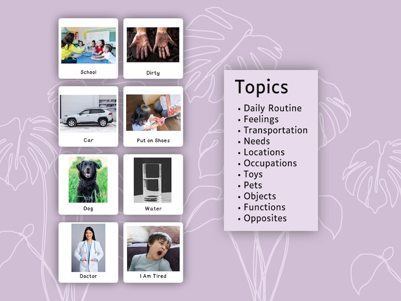 Printable Non Verbal Communication Cards for Autism, Visual Schedule ...