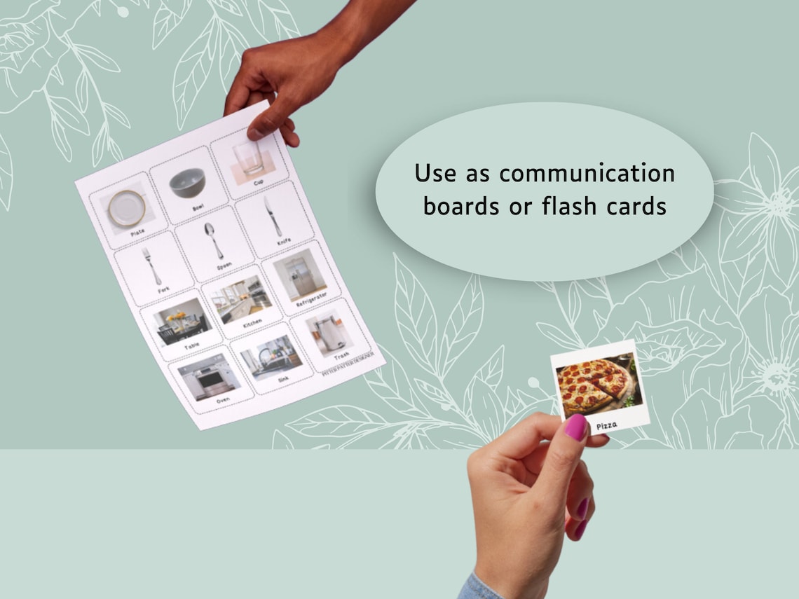 Food Flashcards for Visual Grocery List, Communication Cards for Non ...
