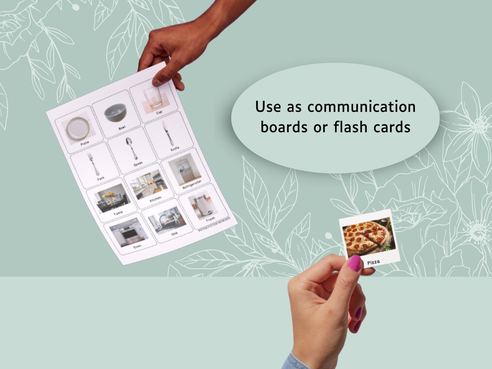 Food Flashcards for Visual Grocery List, Communication Cards for Non ...
