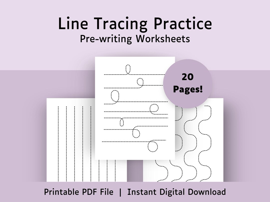 Printable Line Tracing Prewriting Worksheets for Pre K Homeschool ...