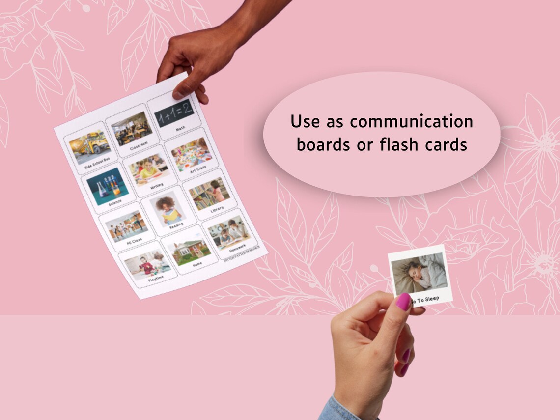 Visual Daily Schedule for Kids, Non Verbal Autism Communication Boards ...