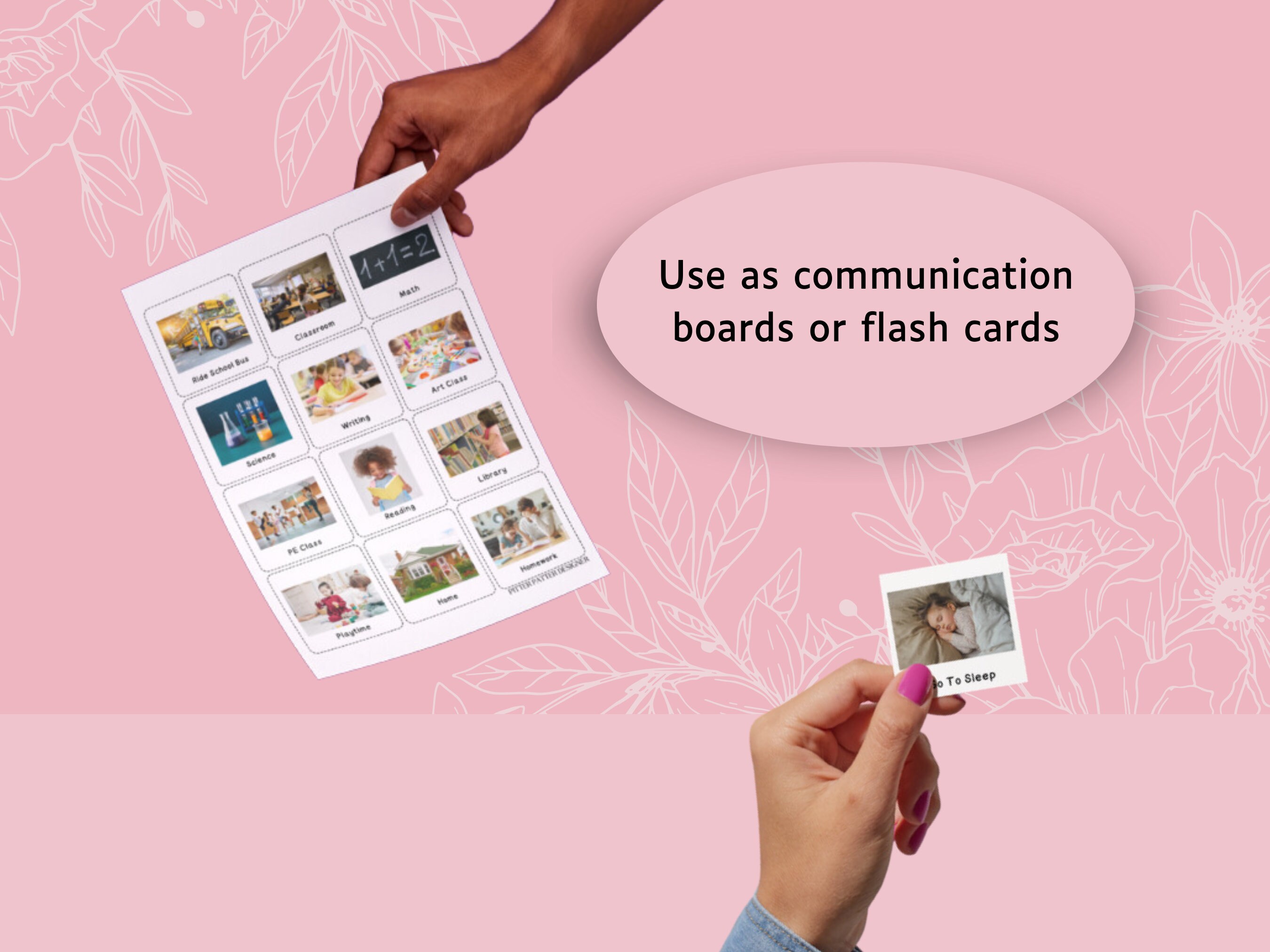 Visual Daily Schedule for Kids, Non Verbal Autism Communication Boards ...