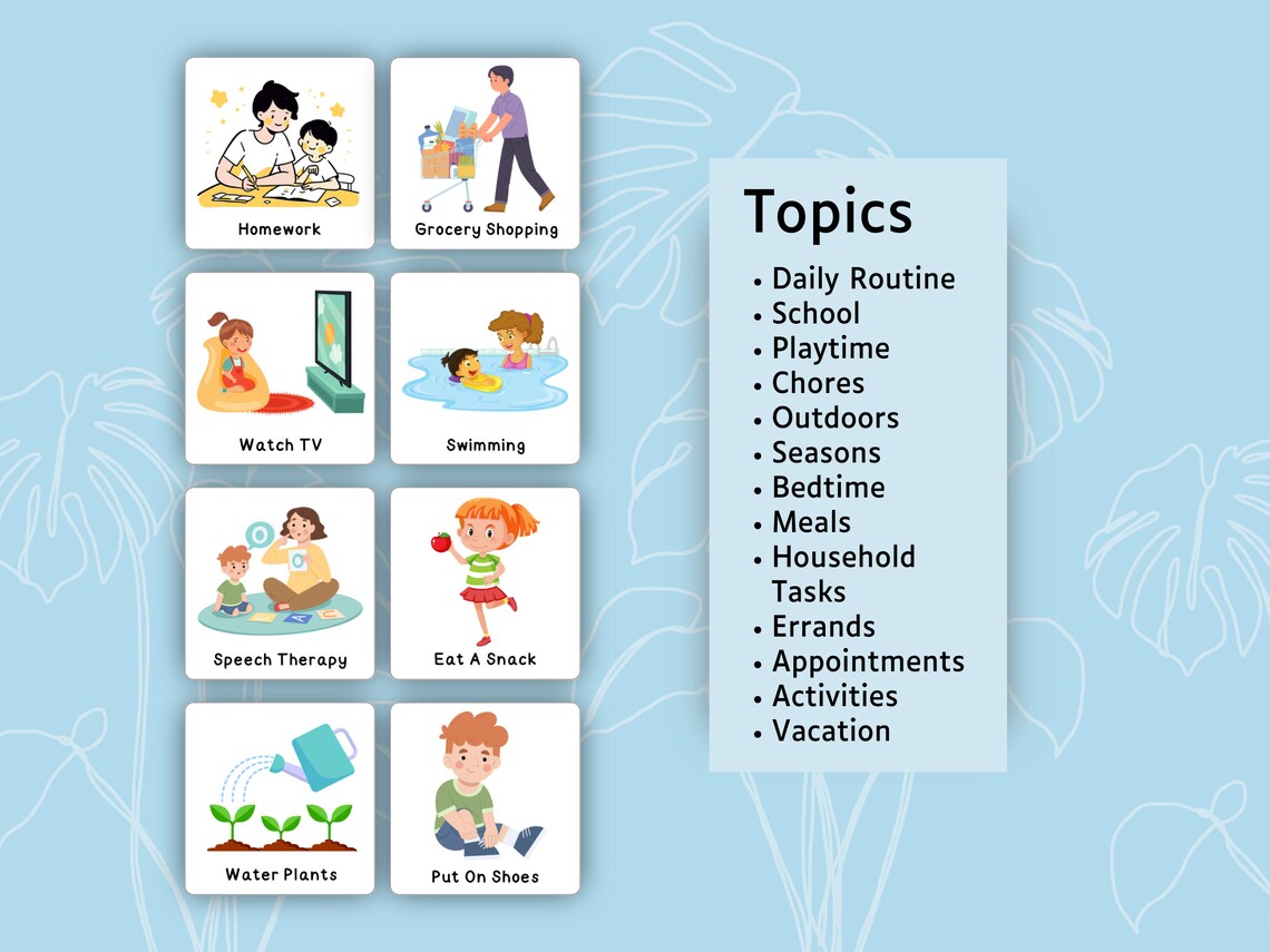 Printable Daily Routine Cards for Kids, Visual Schedule Boards for Non ...