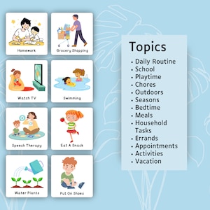 Printable Daily Routine Cards for Kids, Visual Schedule Boards for Non ...
