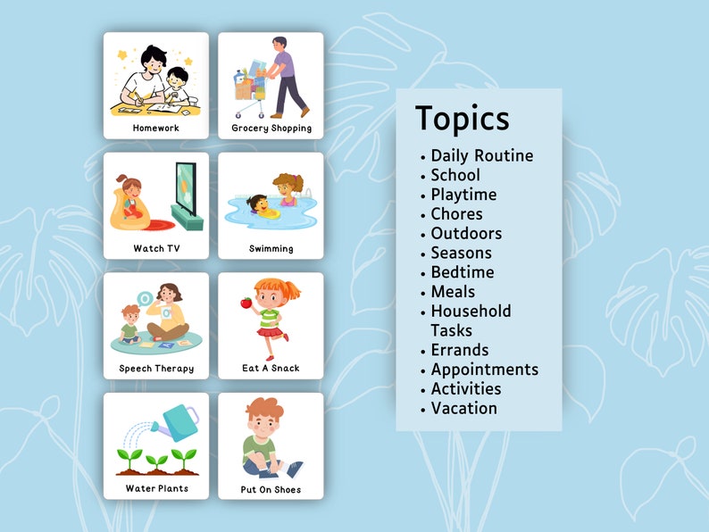 Printable Daily Routine Cards for Kids, Visual Schedule Boards for Non ...