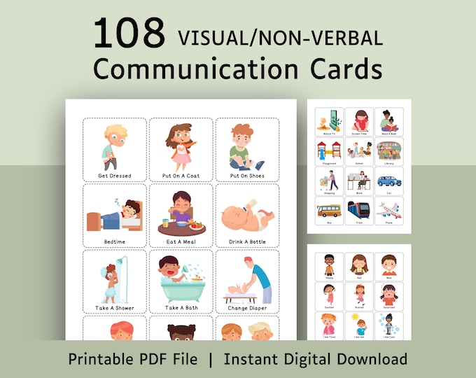 Non Verbal Autism Communication Board for Toddler Visual AAC Board ...