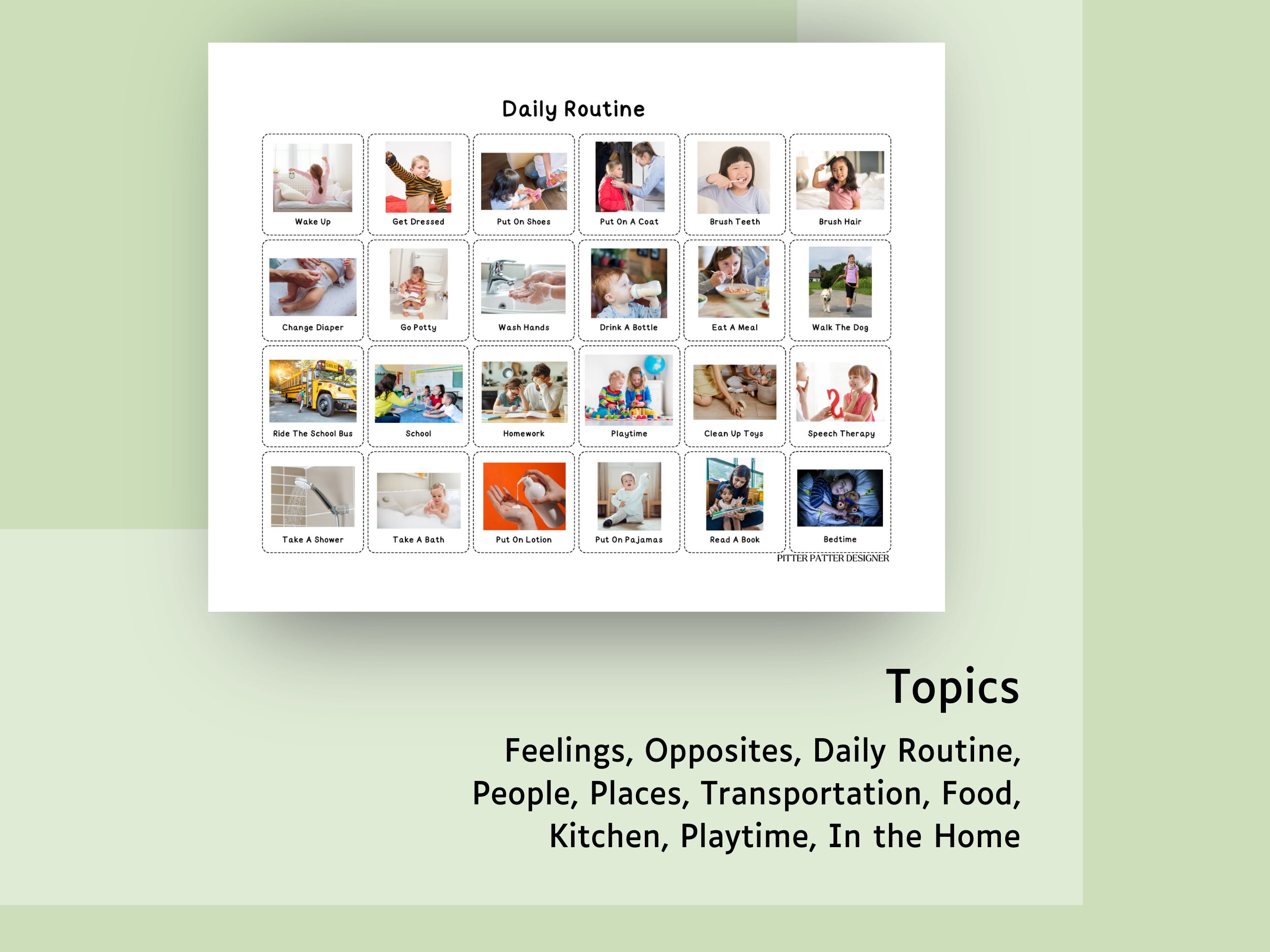 Non Verbal Autism Communication Board for Toddler Visual AAC Board ...