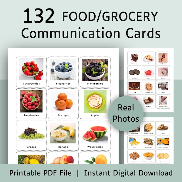 Food Pec Cards - Etsy