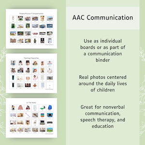 Non Verbal Autism Communication Board for Toddler Visual AAC Board ...