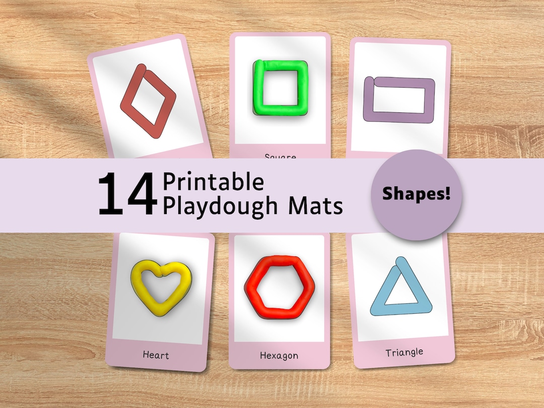 Shapes Printable Playdough Mats for Preschool Curriculum Homeschool ...