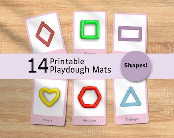 Shapes Printable Playdough Mats for Preschool Curriculum Homeschool ...