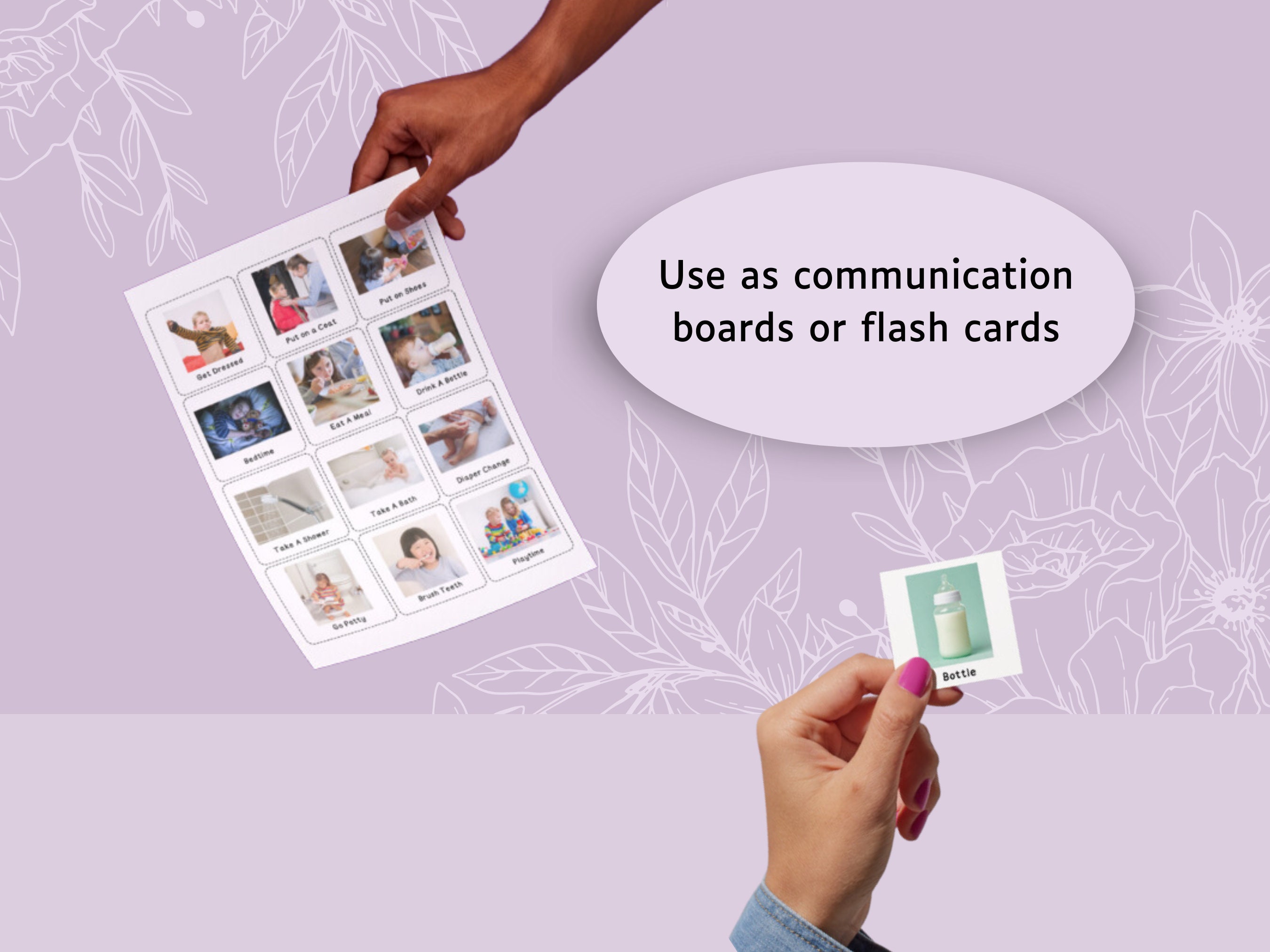 Printable Non Verbal Communication Cards for Autism, Visual Schedule ...