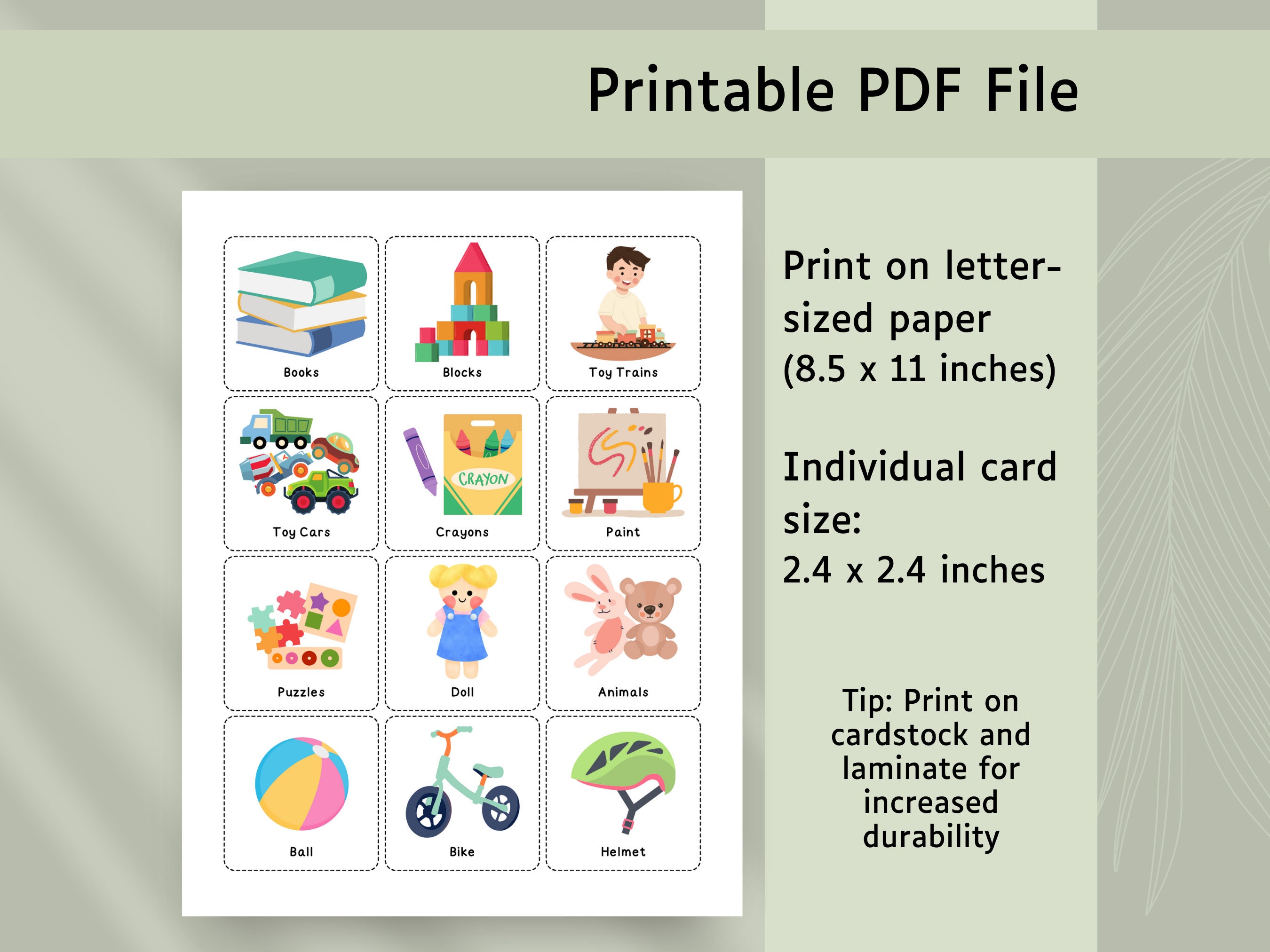 Visual Communication Cards for Autism, Printable Non Verbal Flash Cards ...