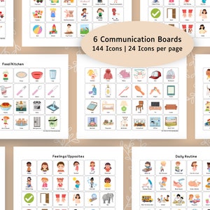 AAC Communication Board for Non Verbal Autism, Communication Book or ...