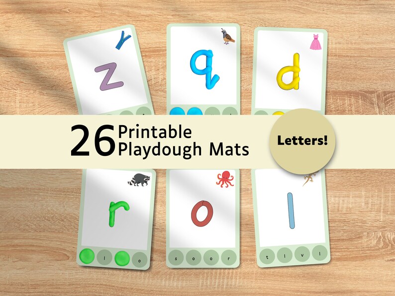 Educational Printable Playdough Mats for Toddler Learning Activities ...
