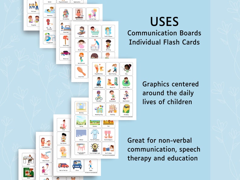Printable Daily Routine Cards for Kids, Visual Schedule Boards for Non ...