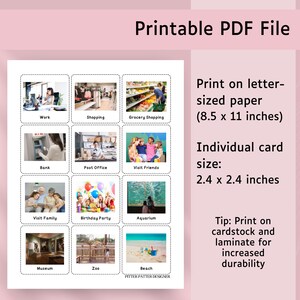 Visual Daily Schedule for Kids, Non Verbal Autism Communication Boards ...