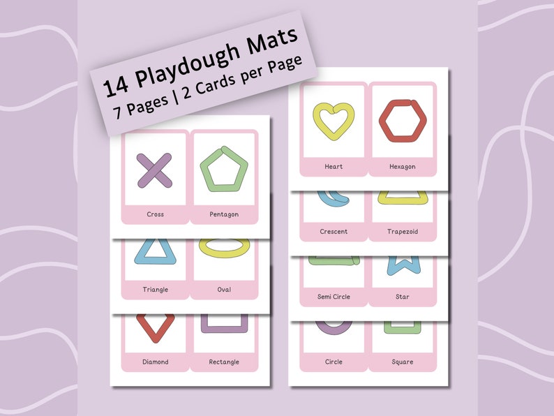 Shapes Printable Playdough Mats for Preschool Curriculum Homeschool ...