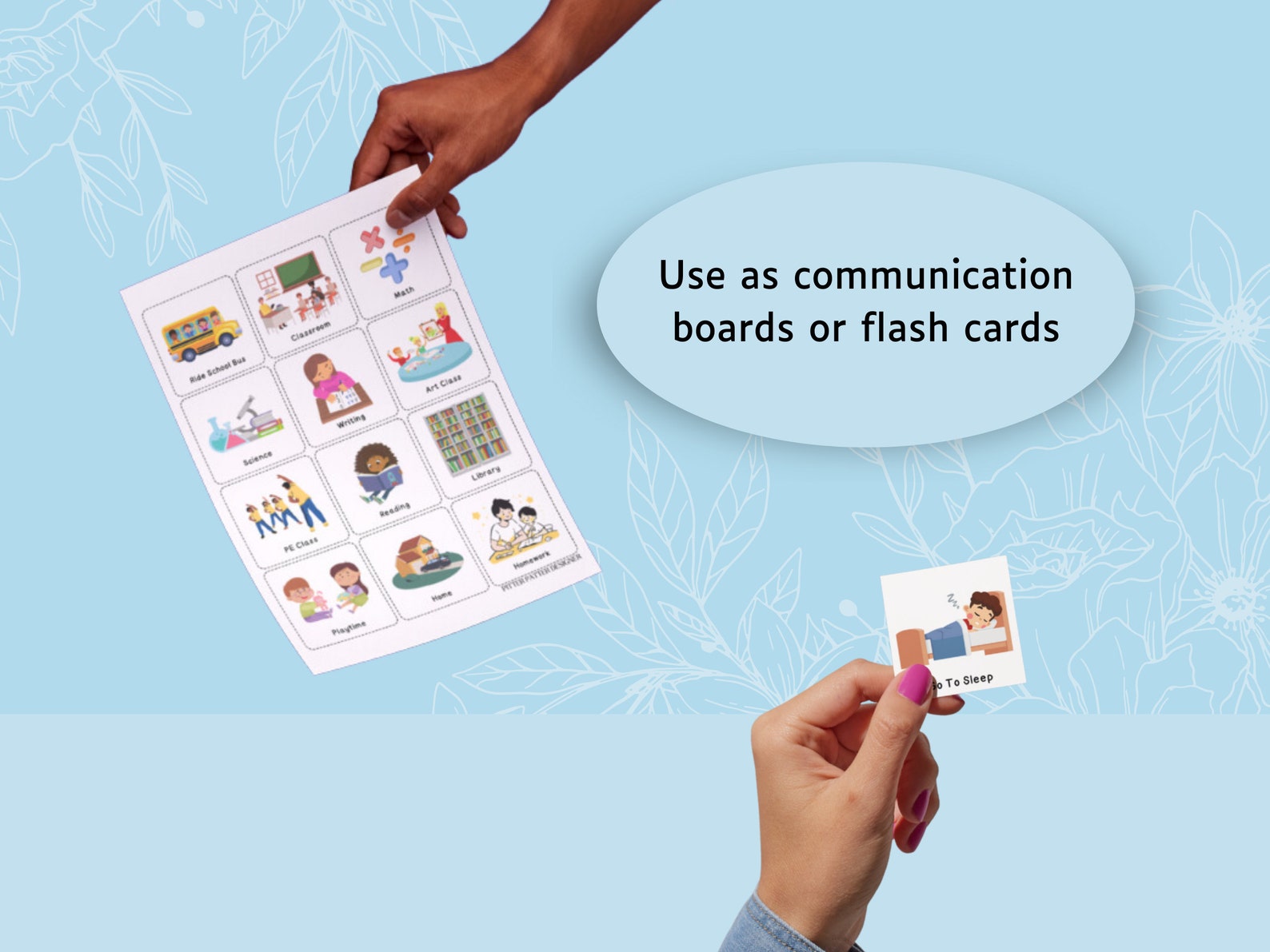 Printable Daily Routine Cards for Kids, Visual Schedule Boards for Non ...