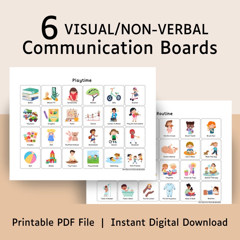 Aac Preschool Cards - Etsy