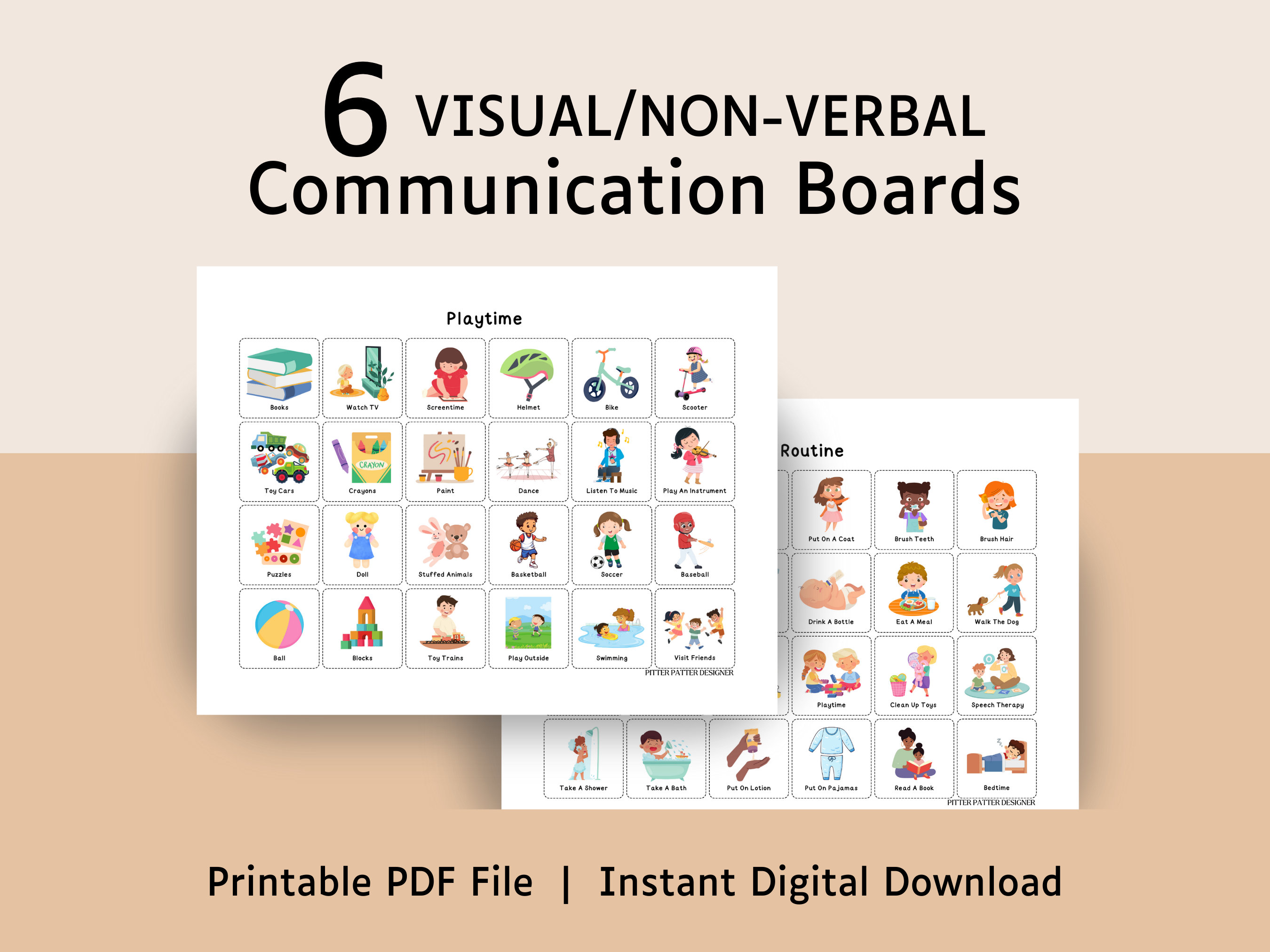 AAC Communication Board for Non Verbal Autism, Communication Book or ...