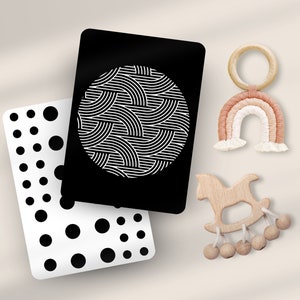 High Contrast Flashcards for Baby Development, High Contrast Montessori ...