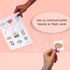 Visual Grocery List for Kids, Food Flashcards for Toddler, Printable ...